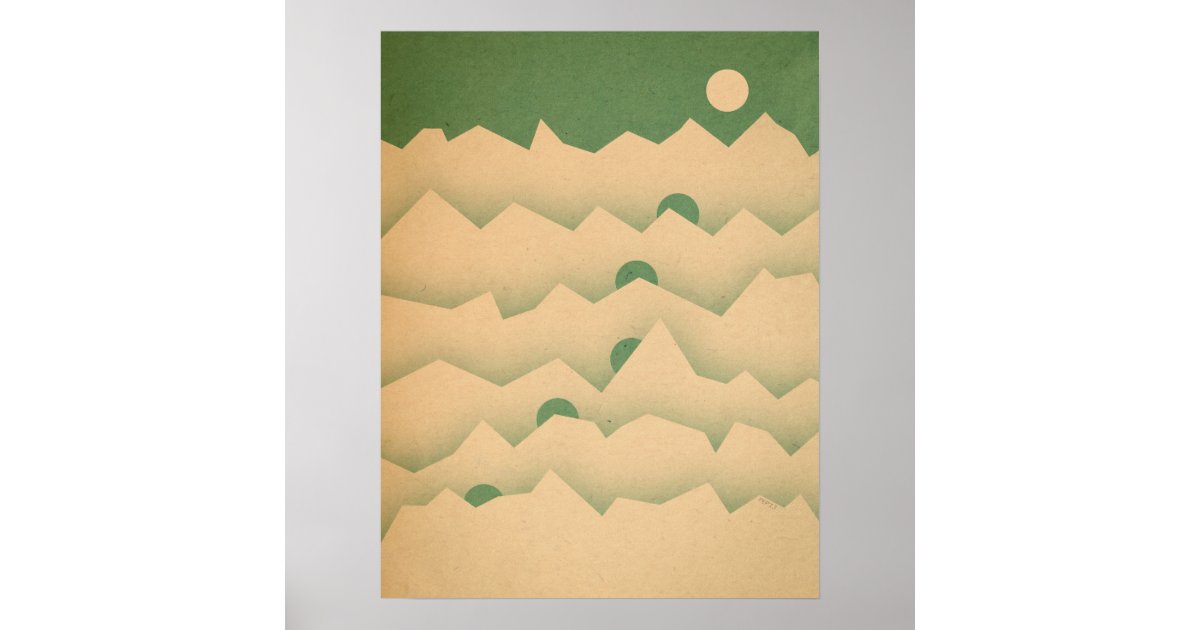 Mountain Moon Rising Poster | Zazzle