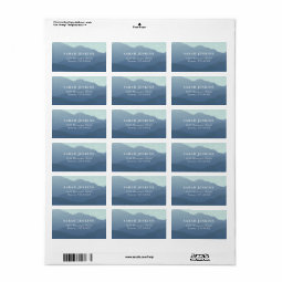 Mountain Range Address Labels | Zazzle