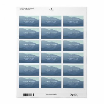 Mountain Range Address Labels | Zazzle