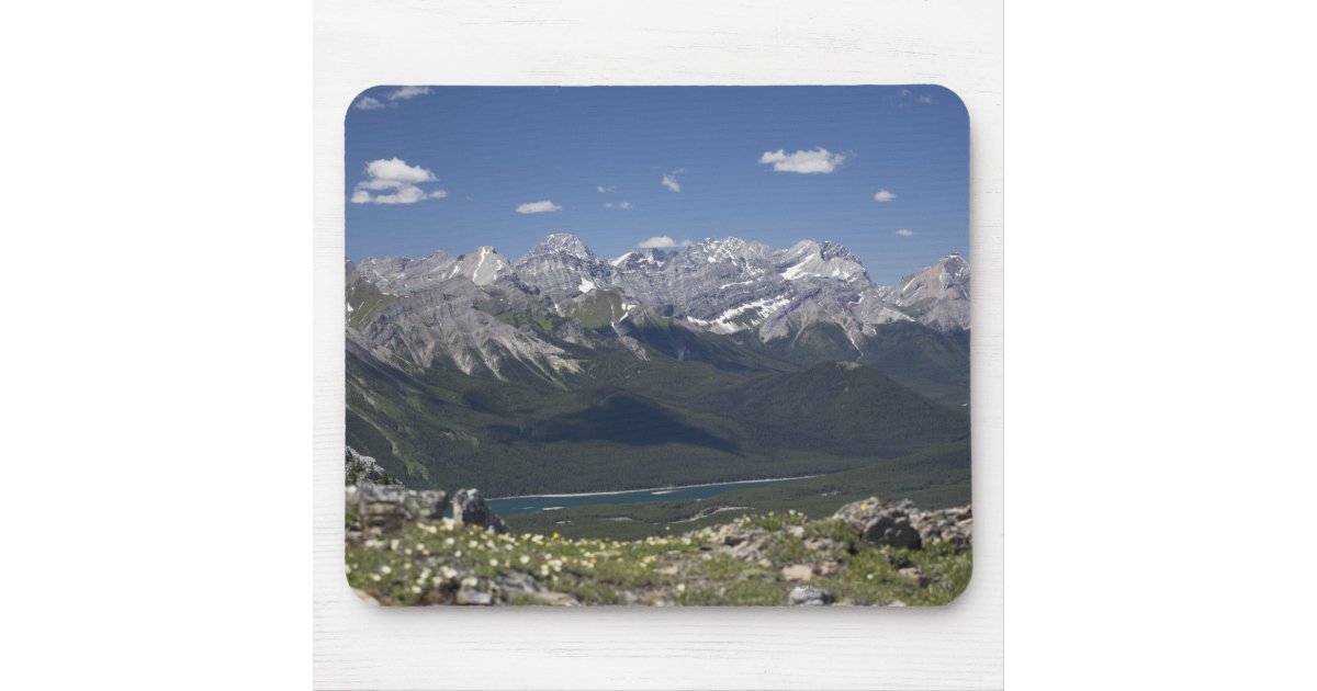 Mountain Range And Lake From On Top Of A Mountain Mouse Pad | Zazzle