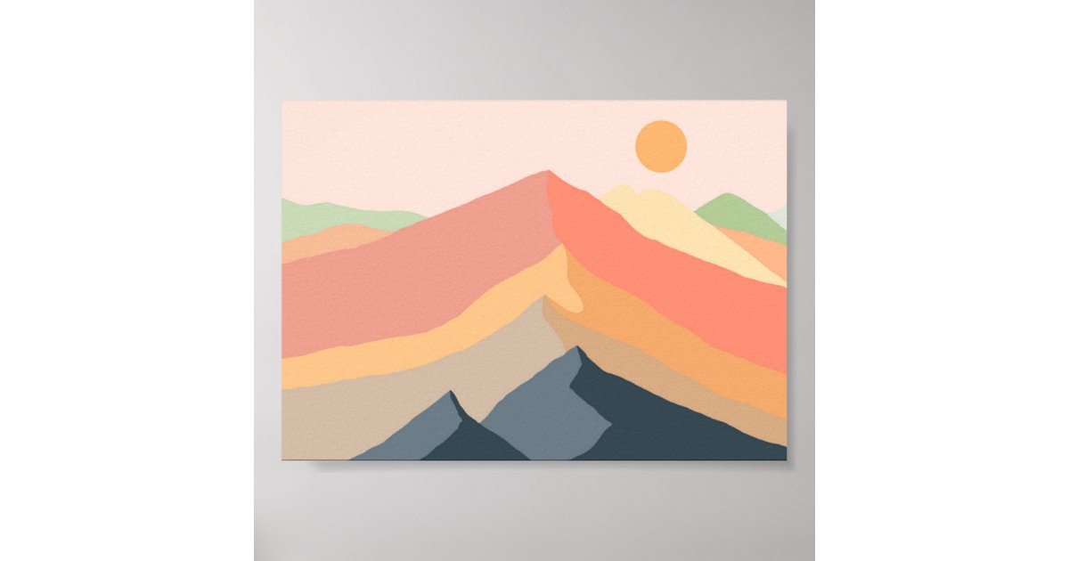Mountain range poster | Zazzle