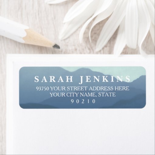 Mountain Range Return Address Labels | Zazzle
