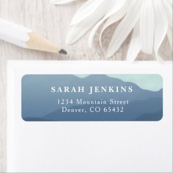 Mountain Range Return Address Labels | Zazzle