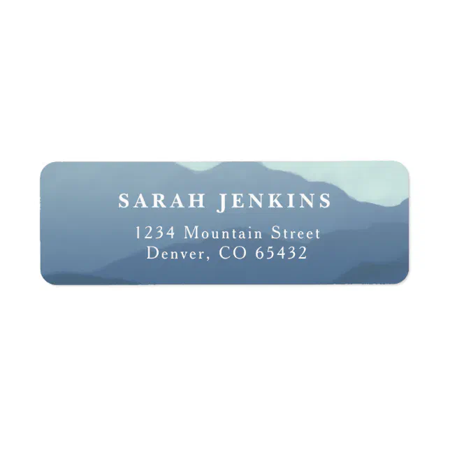 Mountain Range Return Address Labels | Zazzle