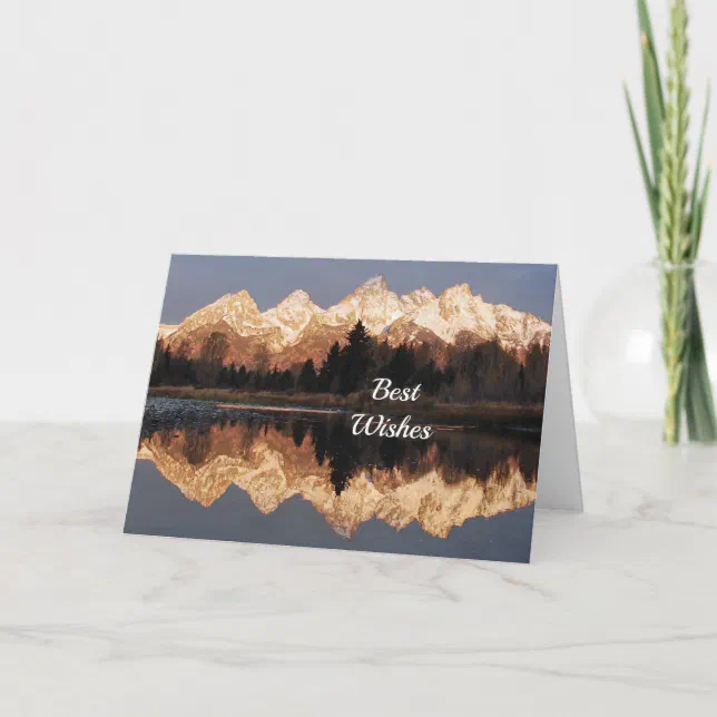 Mountain Reflection Congratulations Wedding Card | Zazzle
