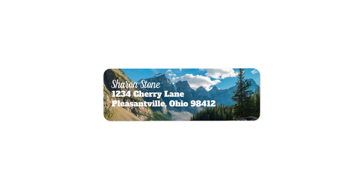 Mountain River Nature Scene Address Label | Zazzle