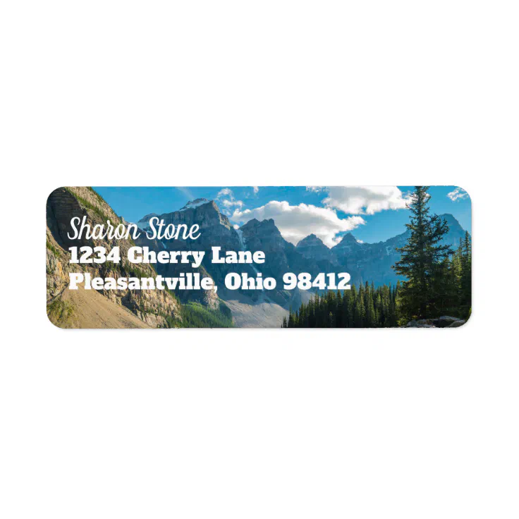 Mountain River Nature Scene Address Label | Zazzle