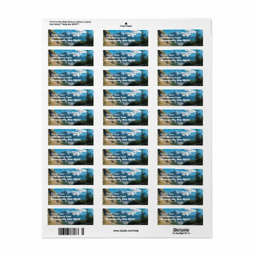 Mountain River Nature Scene Address Label | Zazzle