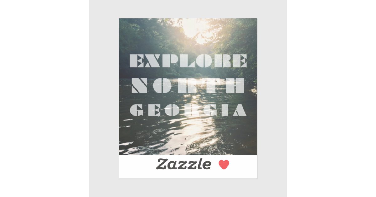 Mountain River North Georgia Sticker | Zazzle