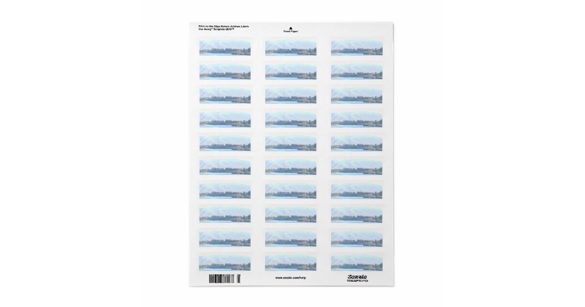 Mountain Scene Label | Zazzle