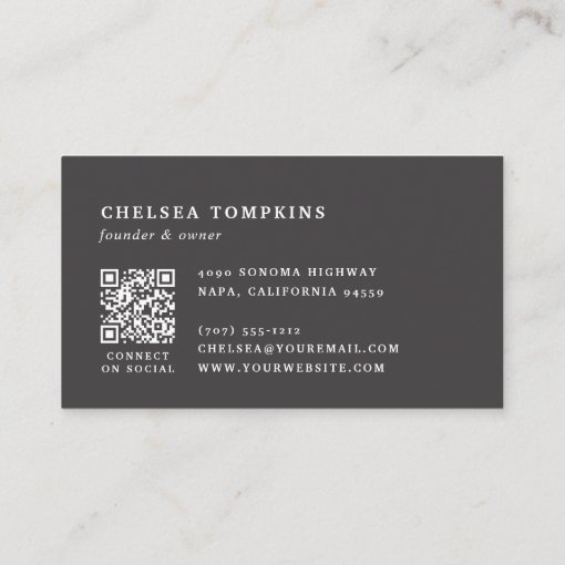 Mountain Sketch Logo QR Code Business Card | Zazzle