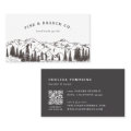Mountain Sketch Logo QR Code Business Card | Zazzle