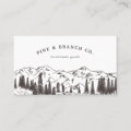Mountain Sketch Logo QR Code Business Card | Zazzle