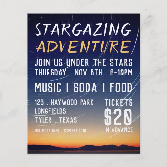 Mountain Stars, Planetarium Event Advertising Flyer | Zazzle.com