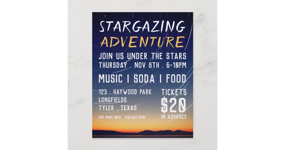 Mountain Stars, Planetarium Event Advertising Flyer | Zazzle