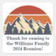 Mountain Sunset Family Reunion Party Customizable Square Sticker | Zazzle
