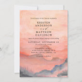 Mountain Sunset Wedding QR Code All In One Invitation | Zazzle