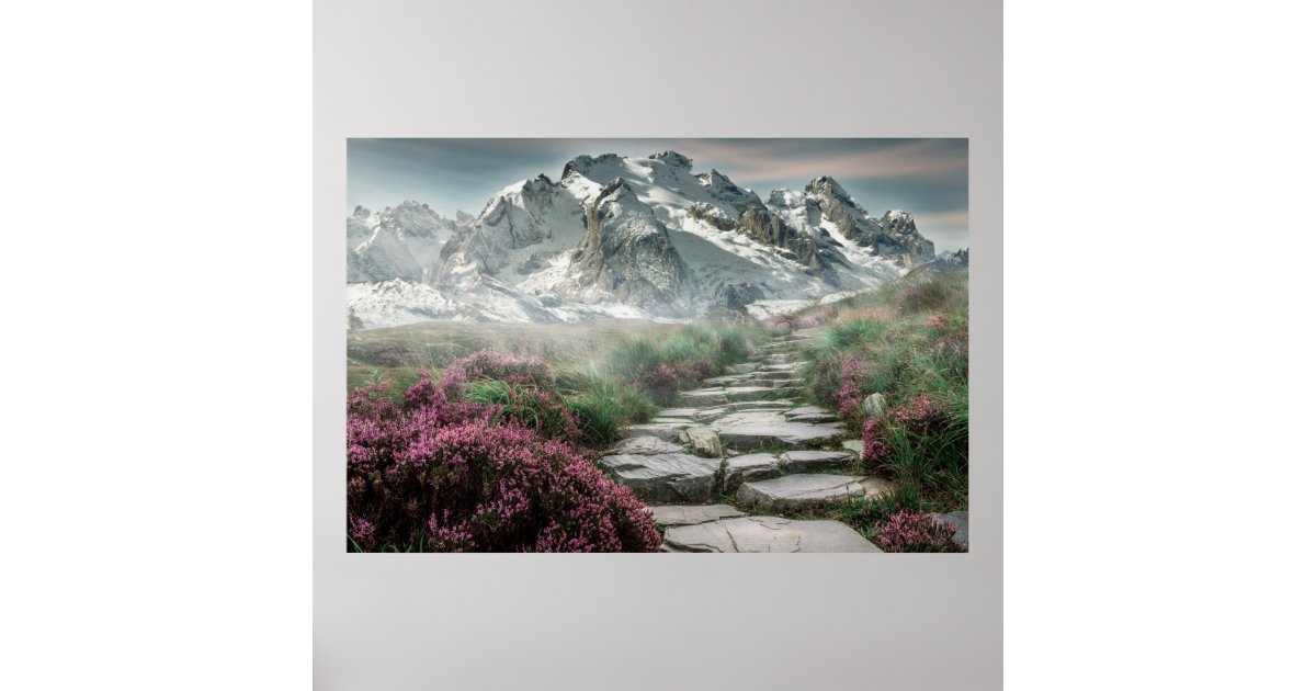 mountain trail poster | Zazzle