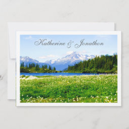 Mountain View Meadow Wedding Invitation | Zazzle