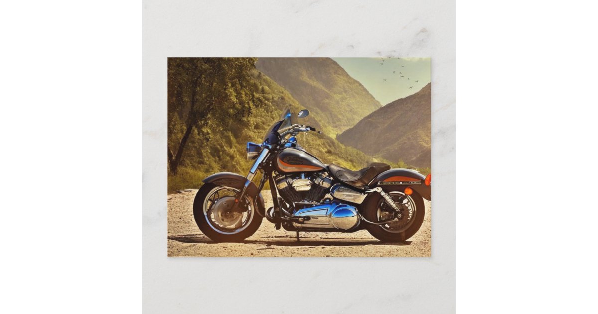 Mountain View Motorcycle Postcard | Zazzle