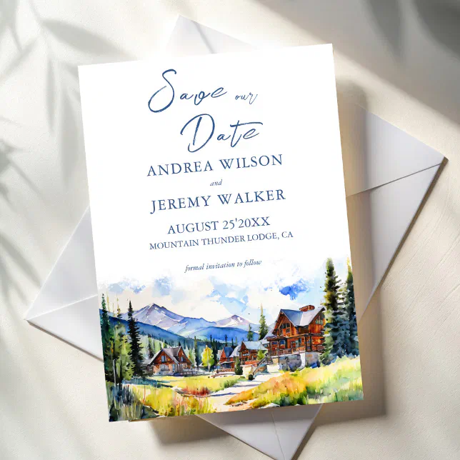 Mountain village Colorado summer scenery Invitation | Zazzle
