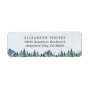Mountain Watercolor Elegant Rustic Themed Wedding Label | Zazzle