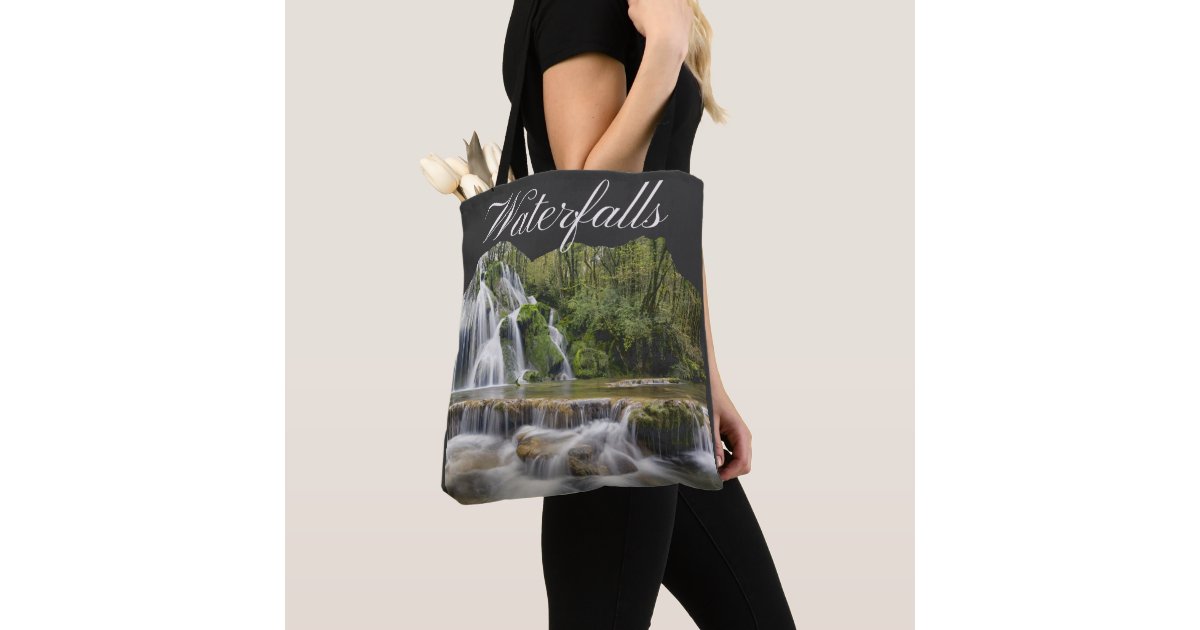 Mountain Waterfall Tote Bag | Zazzle