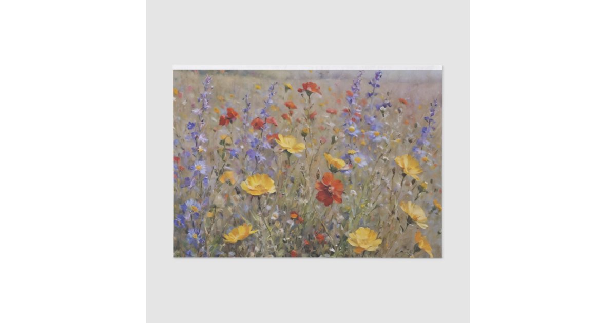 Mountain Wildflowers Decoupage Tissue Paper | Zazzle