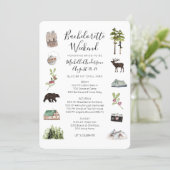 Mountain Woods Bachelorette Weekend Itinerary Invitation | Zazzle