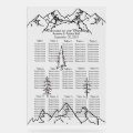 Mountains and Tree Outlines Wedding Seating Chart | Zazzle