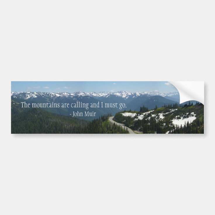 Mountains are Calling Bumper Sticker | Zazzle