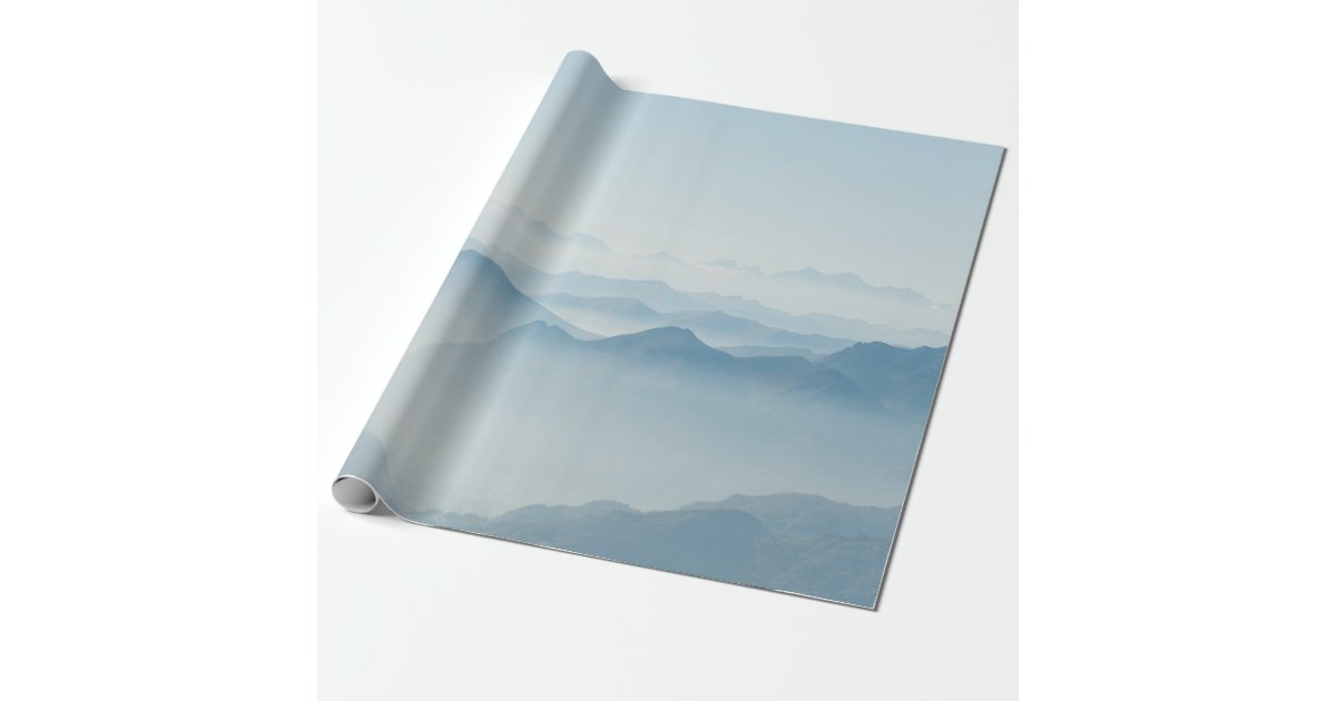 MOUNTAINS COVERED WITH FOGS WRAPPING PAPER | Zazzle