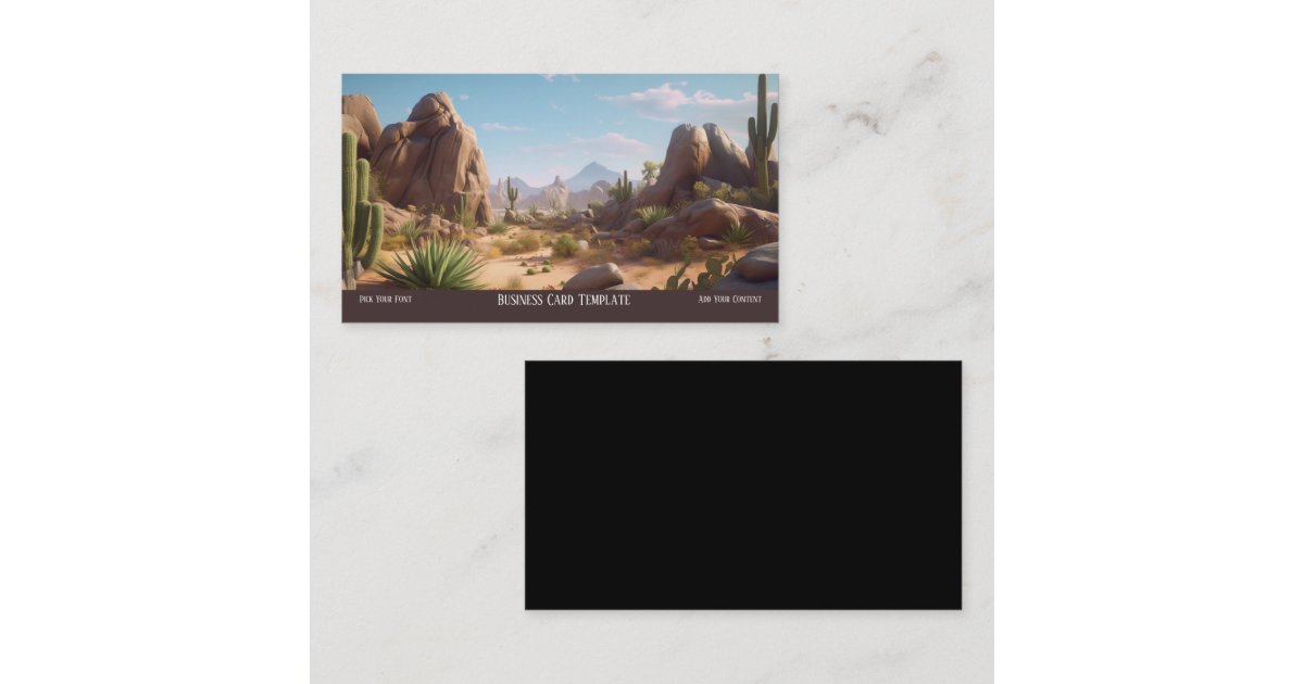 Mountains Landscape Desert Business Card | Zazzle