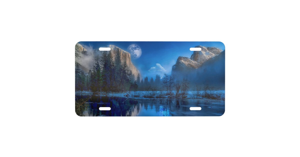 Mountains License Plate | Zazzle