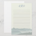 Mountains Lined Writing Paper Monogrammed | Zazzle
