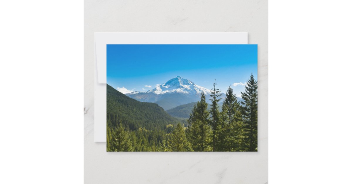 Mountains | Mt. Hood Oregon Thank You Card | Zazzle