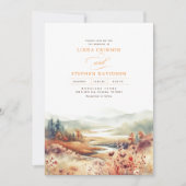 Mountains Nature Fall Landscape Wedding Invitation | Zazzle