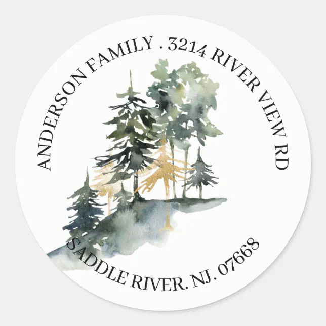 Mountains | New Home Address Label Sticker | Zazzle