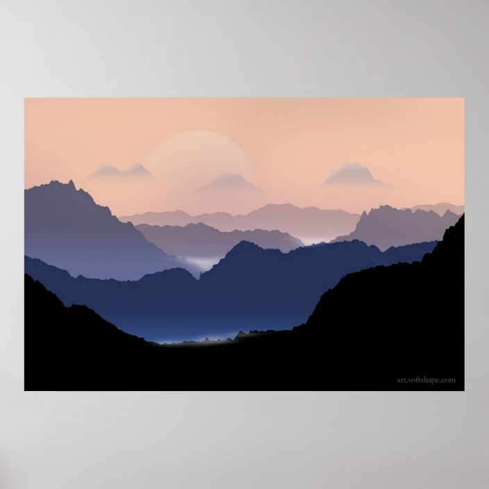 Mountains Poster | Zazzle.com
