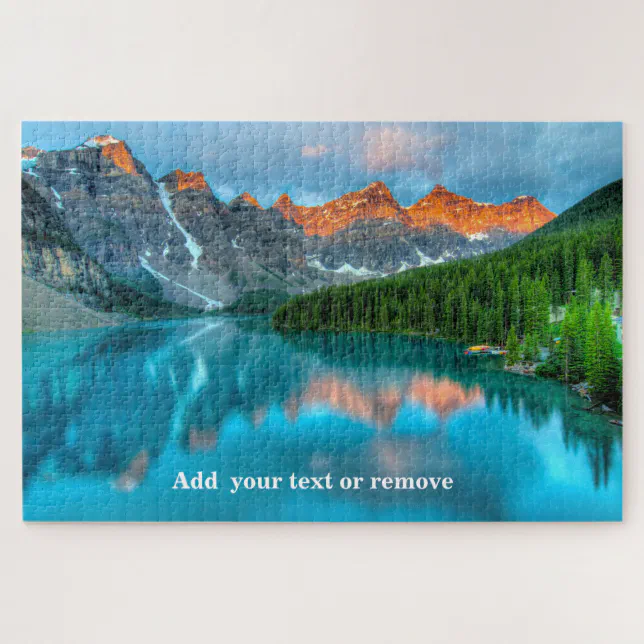 Mountains reflected in Lake Louise, Alberta Canada Jigsaw Puzzle | Zazzle