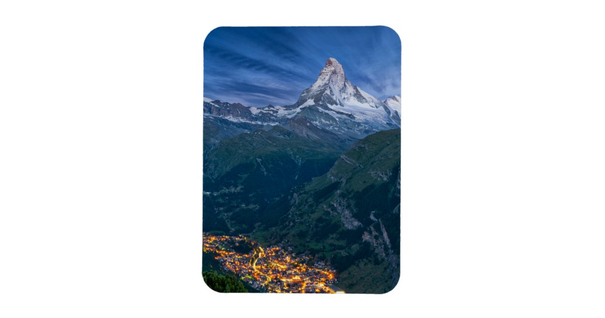 Mountains | The Matterhorn, Zermatt, Swiss Alps Magnet | Zazzle