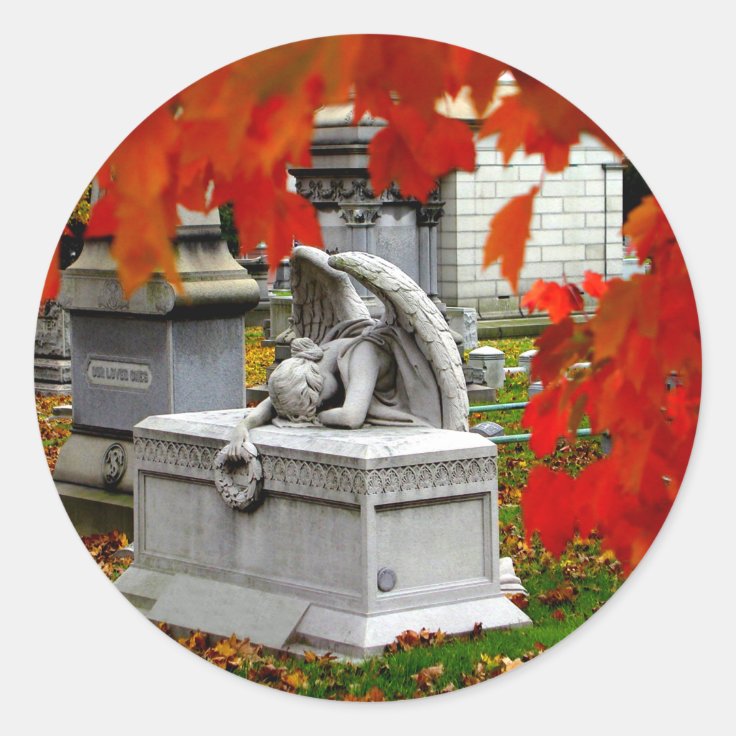 Mourning Angel Sticker | Zazzle