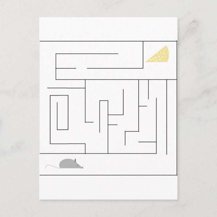 Mouse and Cheese Maze Postcard | Zazzle.com