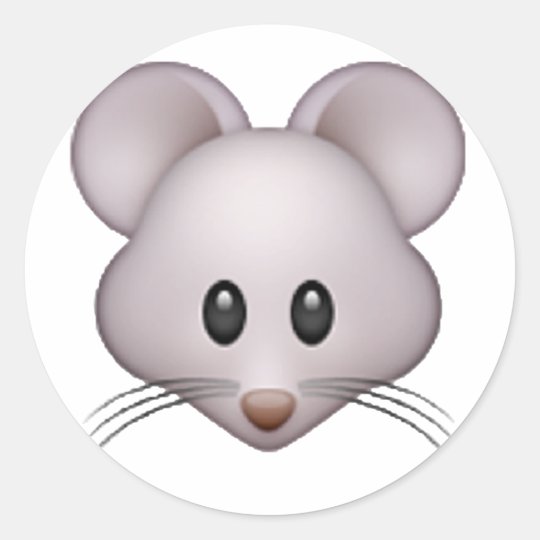 Mouse - Emoji Classic Round Sticker | Zazzle.com