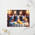 Mouse family at the dining table Kids Birthday Invitation Postcard | Zazzle