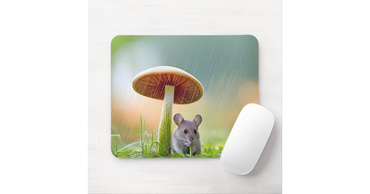 Mouse In The Rain Mouse Pad | Zazzle