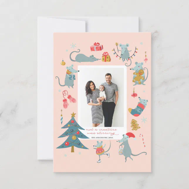 Mouse | Not a Creature Was Stirring Holiday Invitation | Zazzle