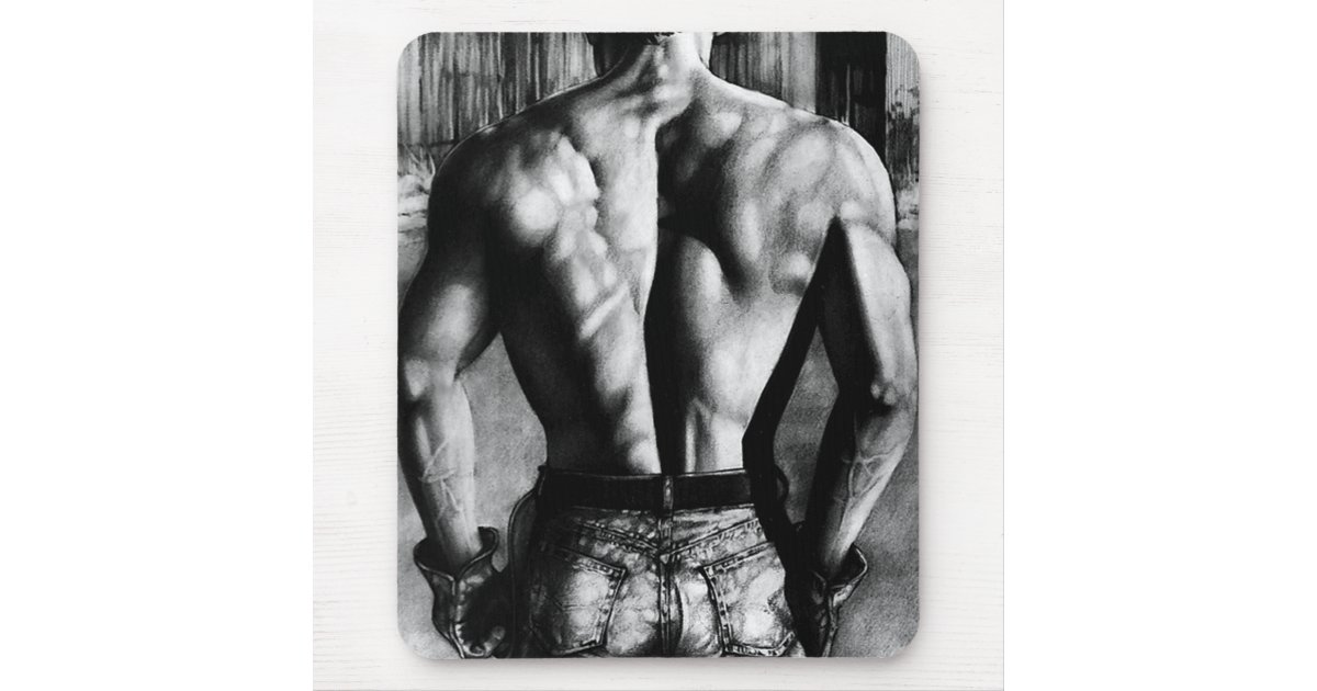 Mouse Pad For Men Masculine Art Cool Bodybuilder | Zazzle