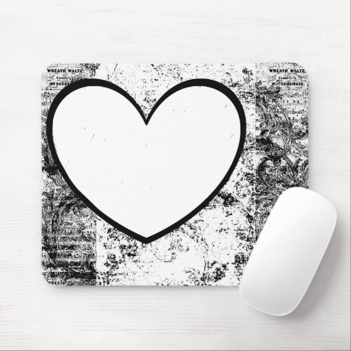 Mouse Pad Photo Insert blk_wht.png | Zazzle
