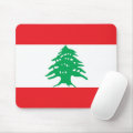 Mouse pad with Flag of Lebanon | Zazzle